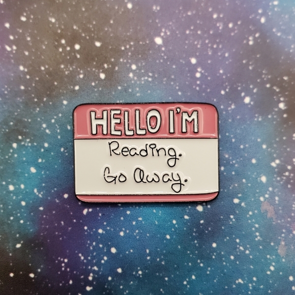None | Jewelry | Hello Im Reading Name Tag Enamel Pin | Poshmark